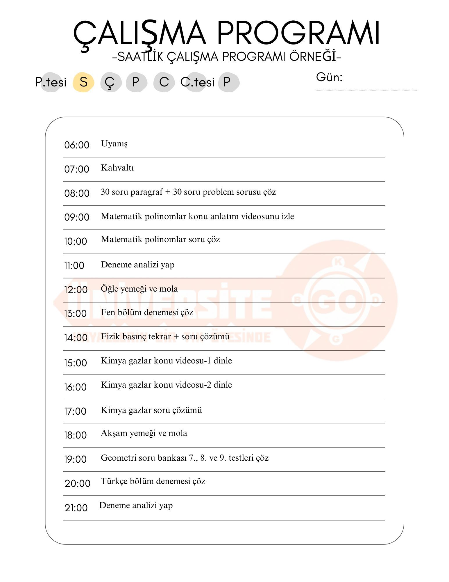 saatlik-calisma-programi-ornek - ÜniversiteGO